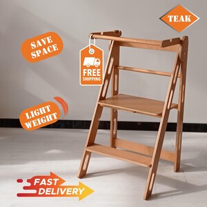 Foldable Learning Stool for Toddlers, Montessori Kids Furniture, Slim ...