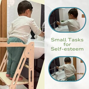 Collapsible Kitchen Stool for Cooking With Kids, Slim Folding Bathroom ...