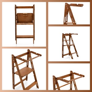 Collapsible Kitchen Stool for Cooking With Kids, Slim Folding Bathroom ...