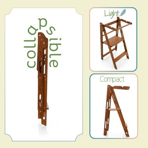 Collapsible Kitchen Stool for Cooking With Kids, Slim Folding Bathroom ...