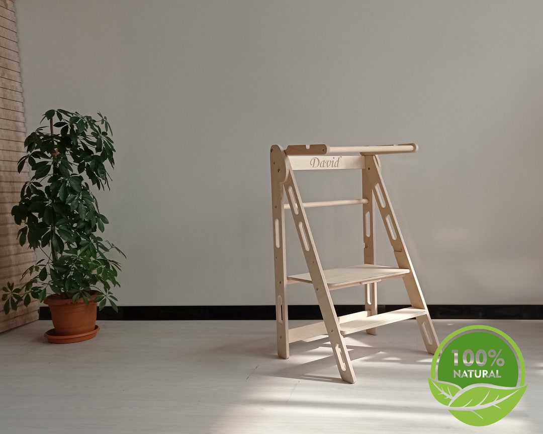 Kitchen Tower Folding Helper Montessori Standing Stool - Etsy