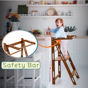 Collapsible Kitchen Stool for Cooking With Kids, Slim Folding Bathroom ...