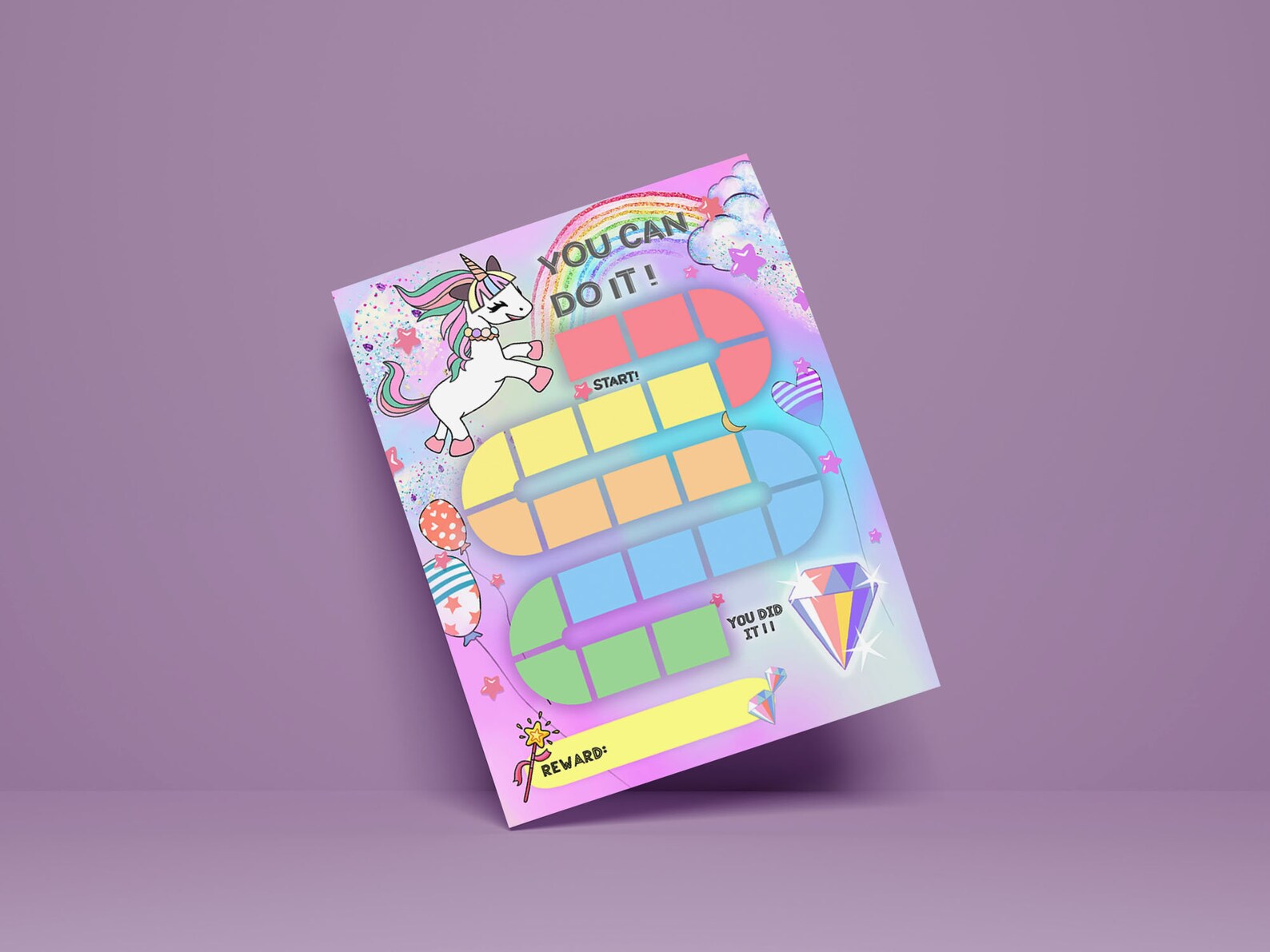 Printable Unicorn Reward Chart, Unicorn Behavior Chart, Kids Chore ...