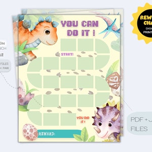 Printable Dinosaur Reward Chart Dinosaur Behavior Chart Kids - Etsy