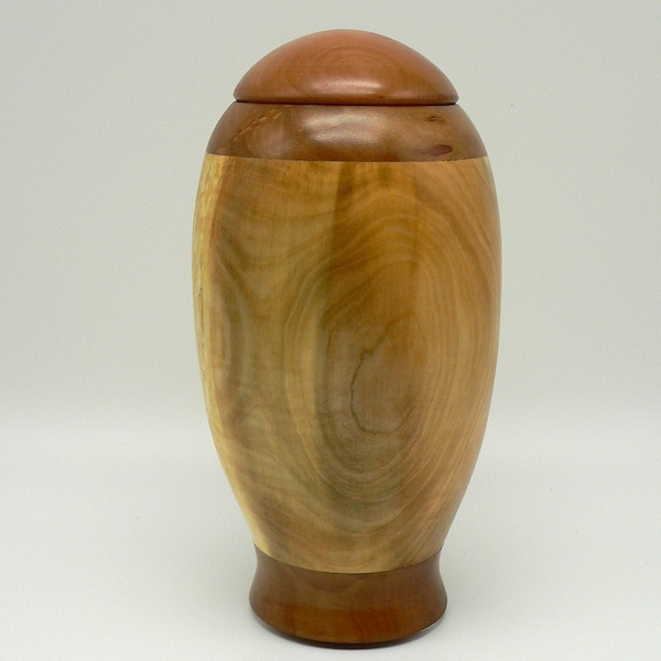 Medium Size Wood Urn Urn for Ashes Turned Wood Urn Urn for Human Ashes ...