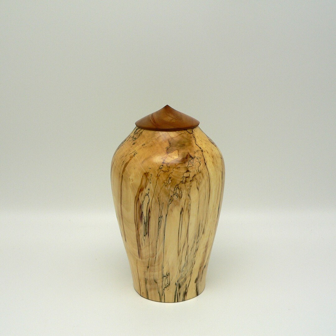 Small Size Wood Urn - Urn for Ashes - Turned Wood Urn - Urn for Human ...