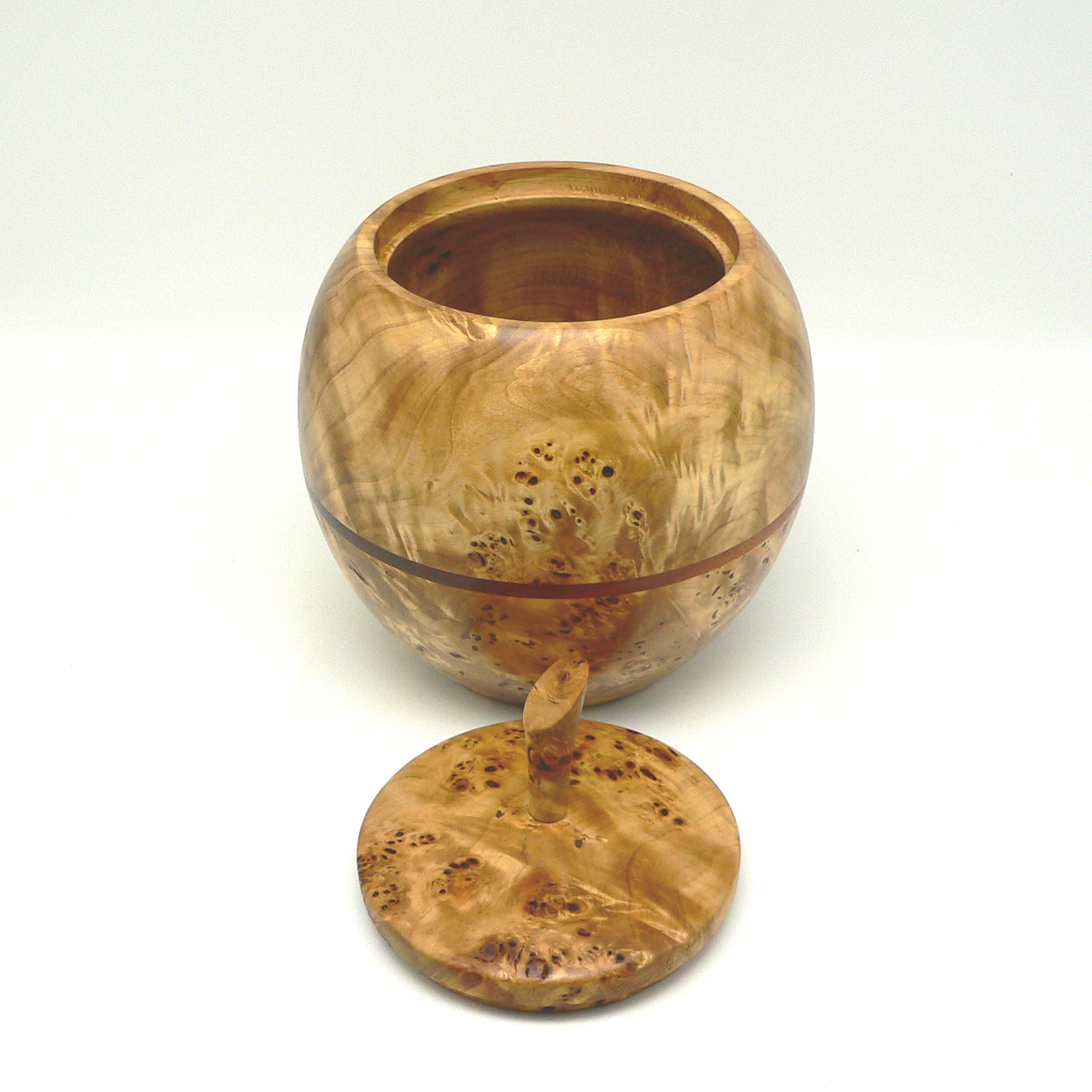 Large Hand Turned Poplar Burl Wood Urn - Urn for Ashes - Turned Wood ...