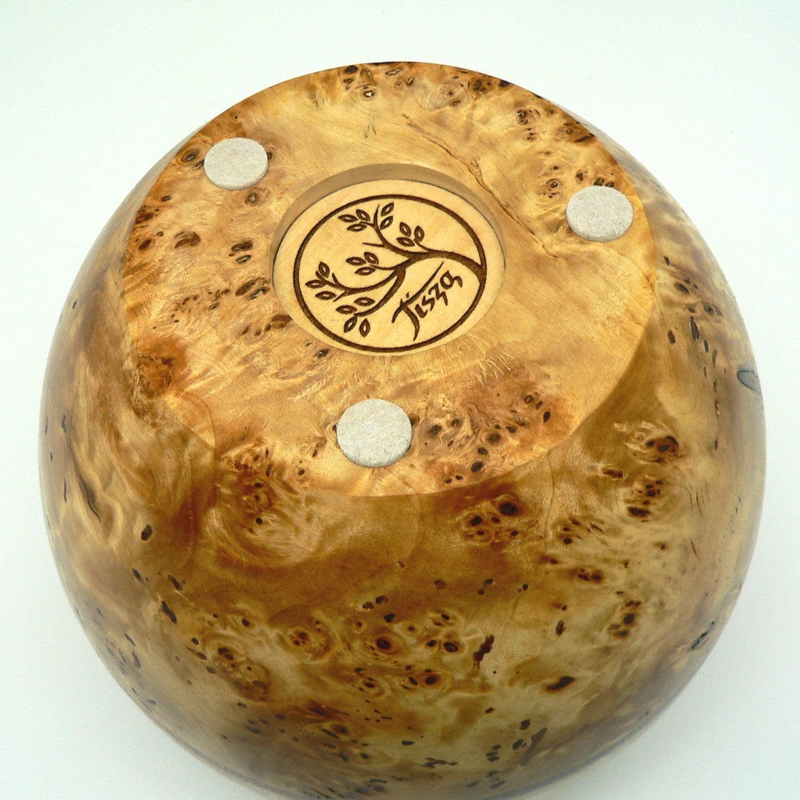 Large Hand Turned Poplar Burl Wood Urn - Urn for Ashes - Turned Wood ...
