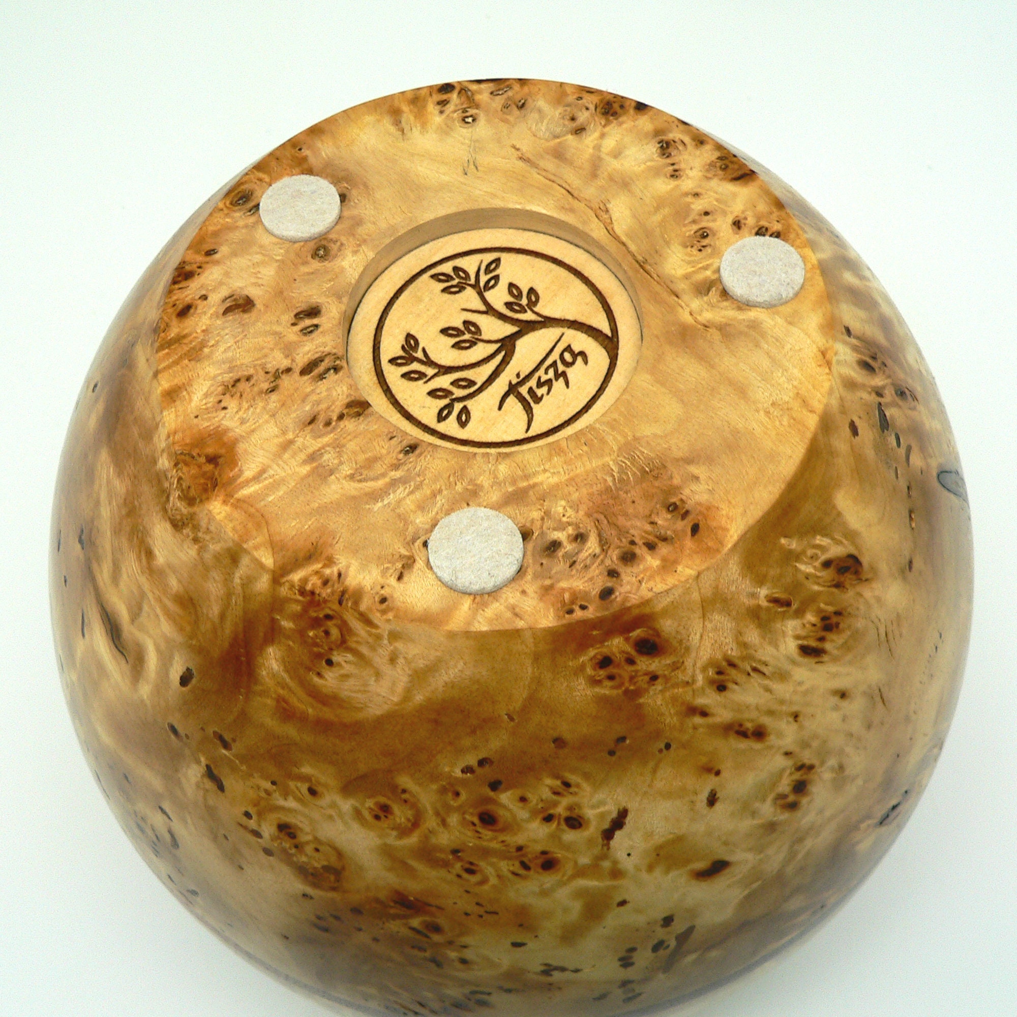 Large Hand Turned Poplar Burl Wood Urn - Urn for Ashes - Turned Wood ...