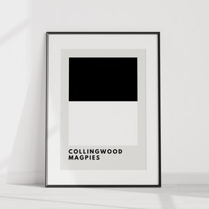 Collingwood Magpies Printable Digital AFL Wall Art - Etsy Australia