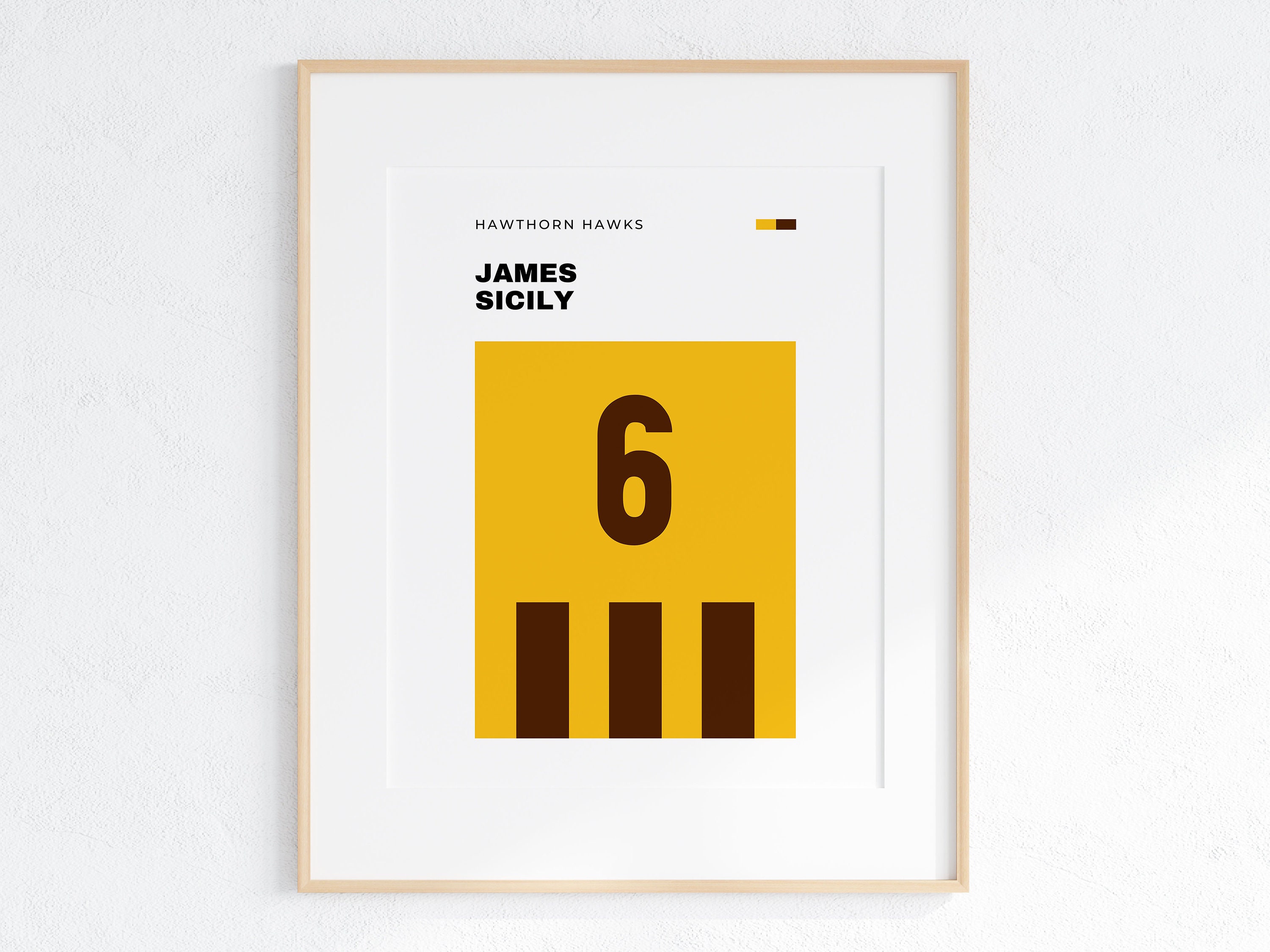 James Sicily Printable Digital AFL Wall Art Hawthorn Hawks Poster Print ...