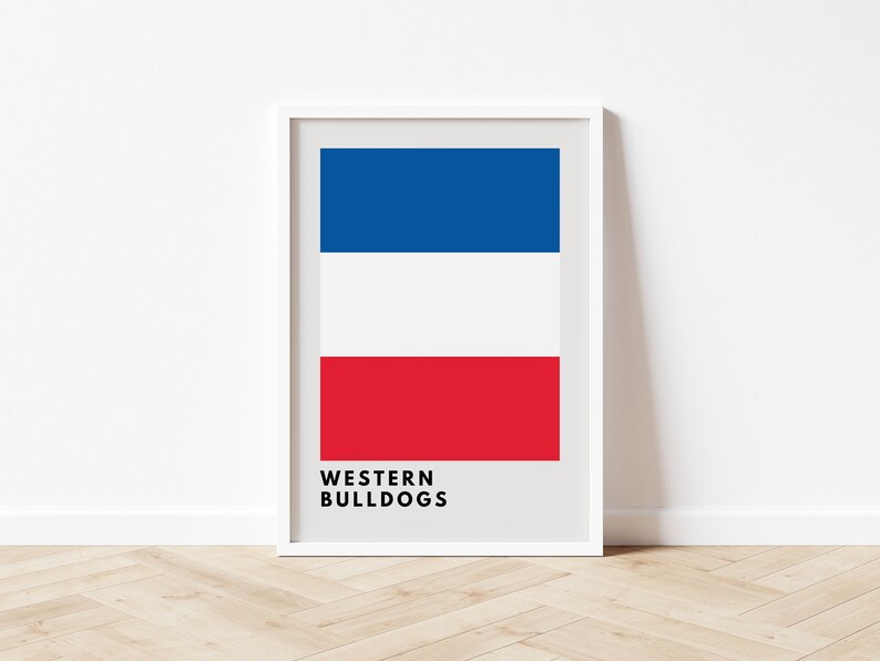 Western Bulldogs AFL Printable Digital AFL Wall Art Western Bulldogs ...
