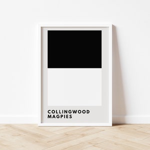 Collingwood Magpies Printable Digital AFL Wall Art - Etsy Australia