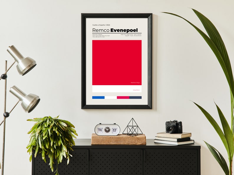 Remco Evenepoel Printable Digital Cycling Wall Art Vuelta a España ...