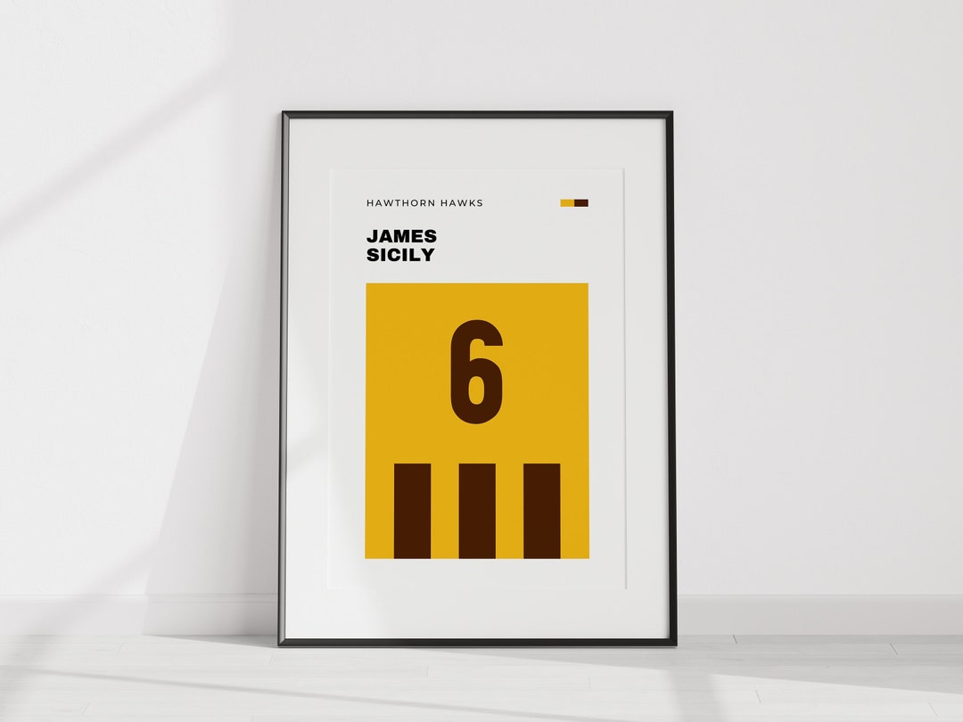 James Sicily Printable Digital AFL Wall Art Hawthorn Hawks Poster Print ...