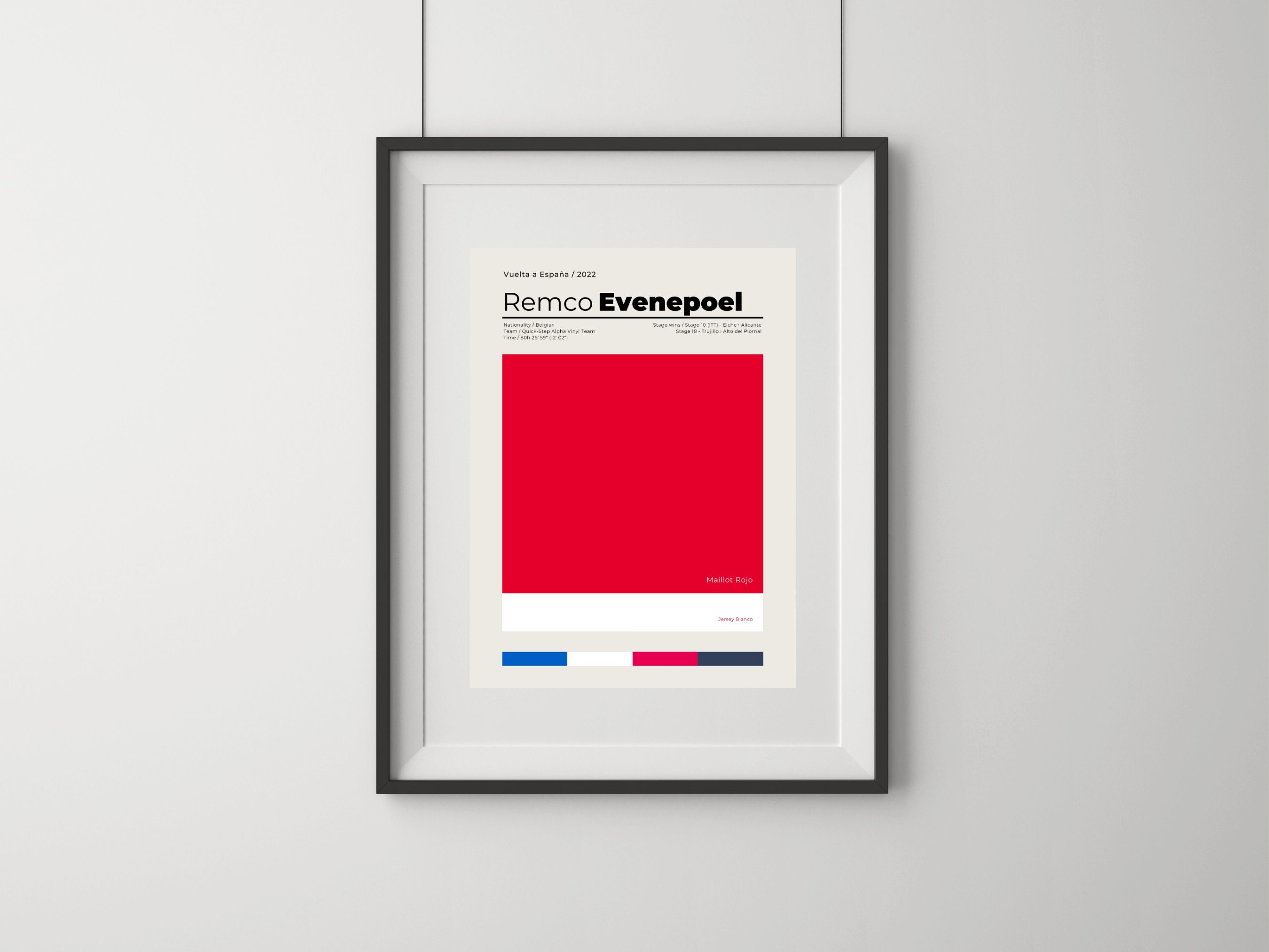 Remco Evenepoel Printable Digital Cycling Wall Art Vuelta a España ...