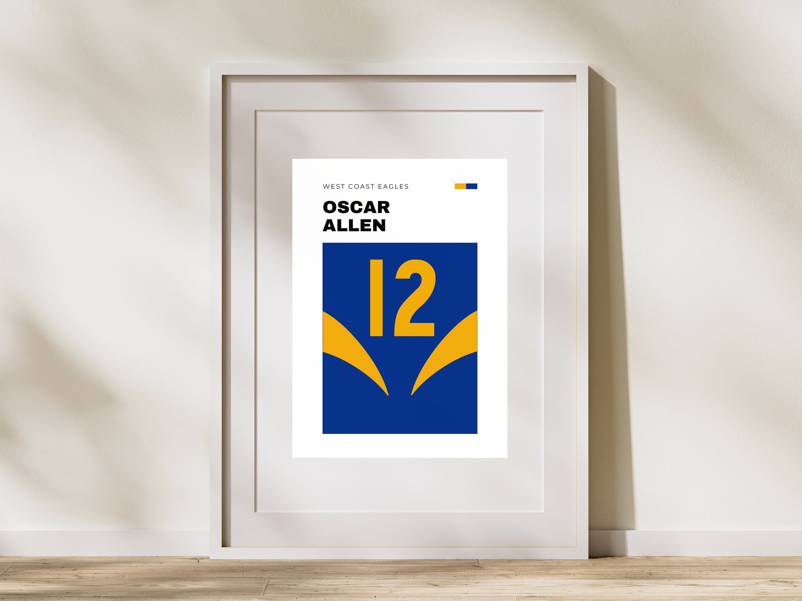 Oscar Allen Printable Digital AFL Wall Art West Coast Eagles Poster ...