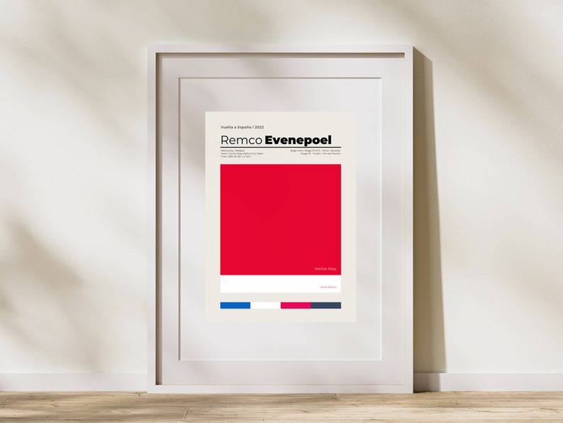 Remco Evenepoel Printable Digital Cycling Wall Art Vuelta a España ...