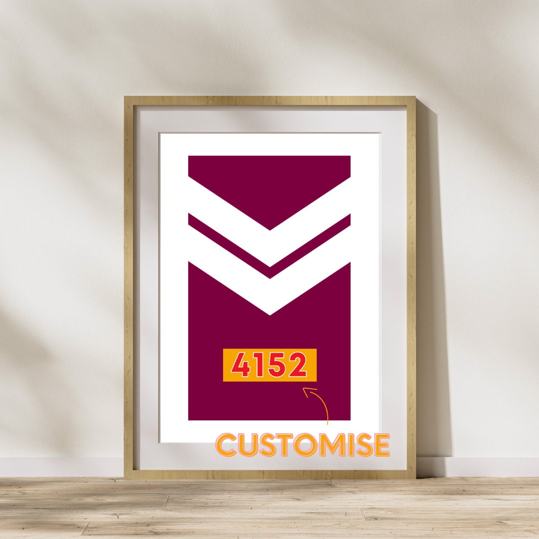 QLD Maroons Rep Your Postcode Printable NRL Wall Art Gift - Etsy Australia