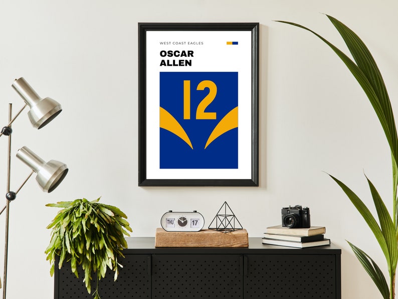 Oscar Allen Printable Digital AFL Wall Art West Coast Eagles Poster ...