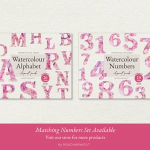 Watercolor Alphabet Letters Clipart PNG Bundle, Alphabet Clipart ...
