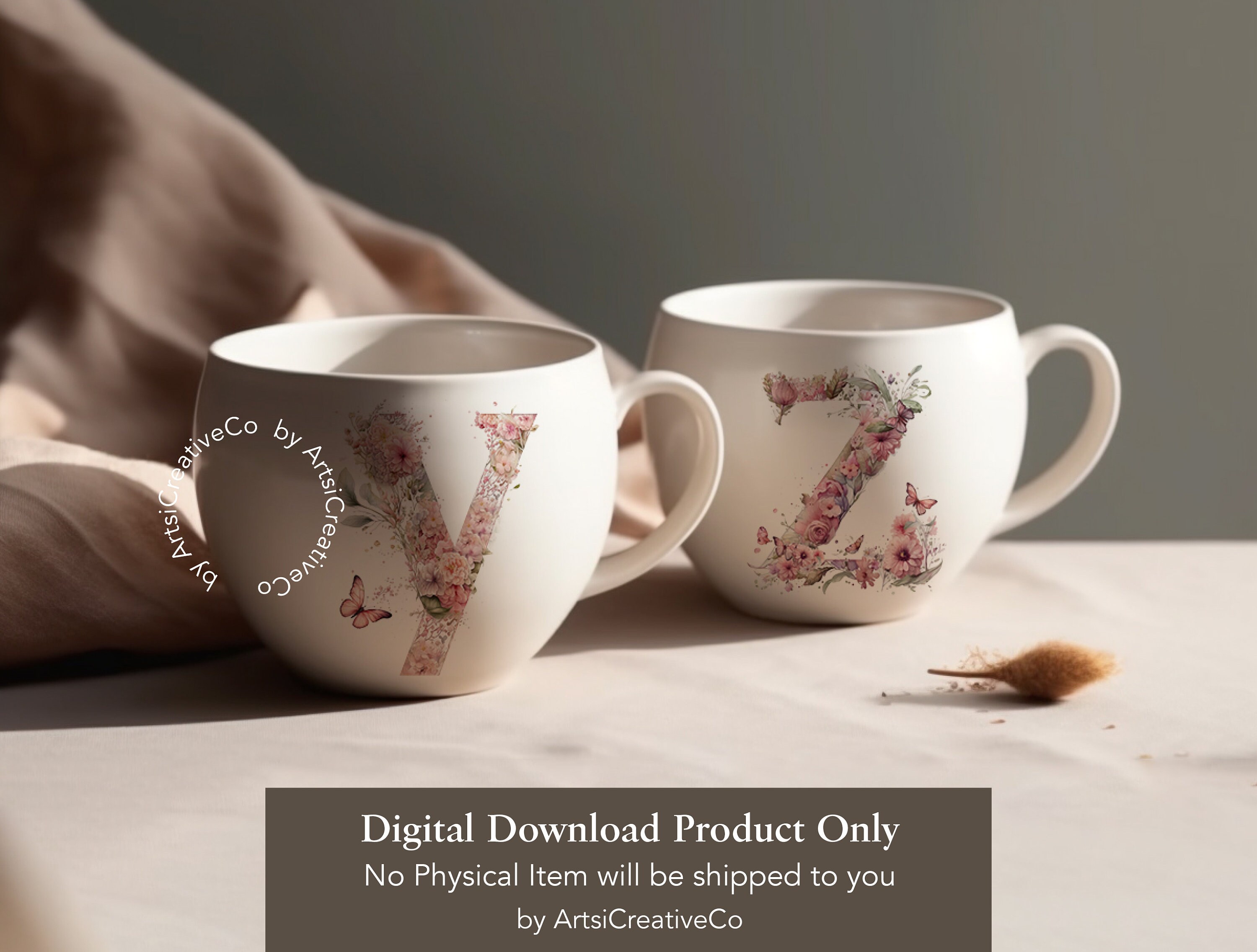 Alfabetos florales Letras Clipart PNG Bundle, 26 letras florales ...