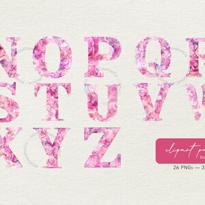 Watercolor Alphabet Letters Clipart PNG Bundle, Alphabet Clipart ...