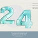 Bubble Blue Balloon Watercolour Numbers Birthday Age Clipart PNG Bundle ...