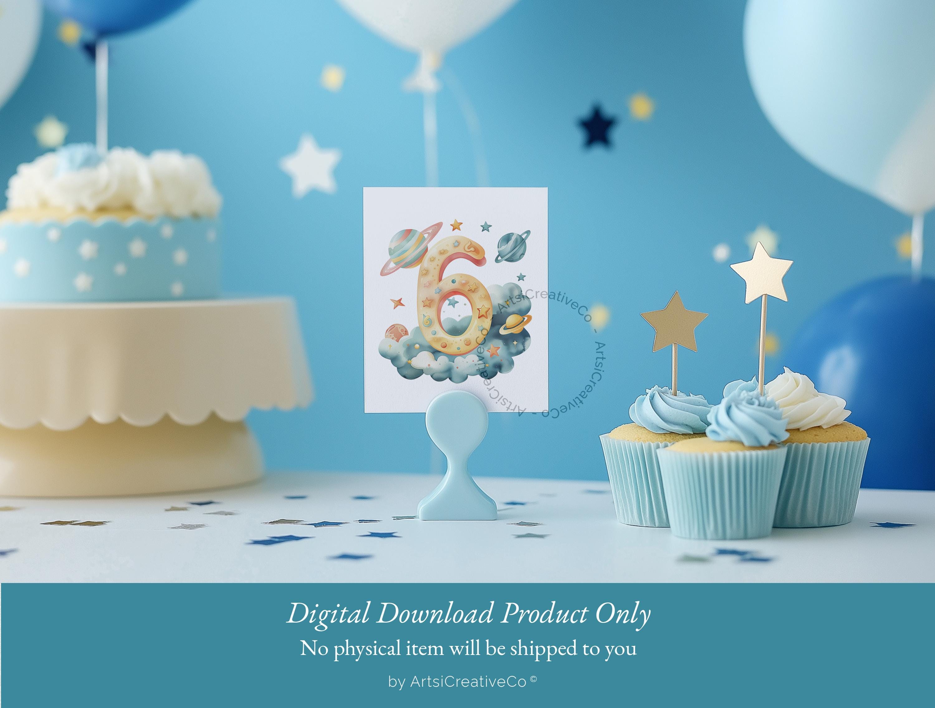 Numbers Children Birthday Nursery Clipart PNG Bundle, Aesthetic Numbers ...