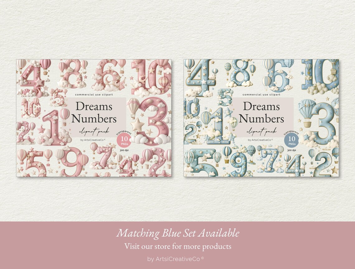 Numbers Children Birthday Nursery Age Clipart PNG Bundle, Aesthetic ...