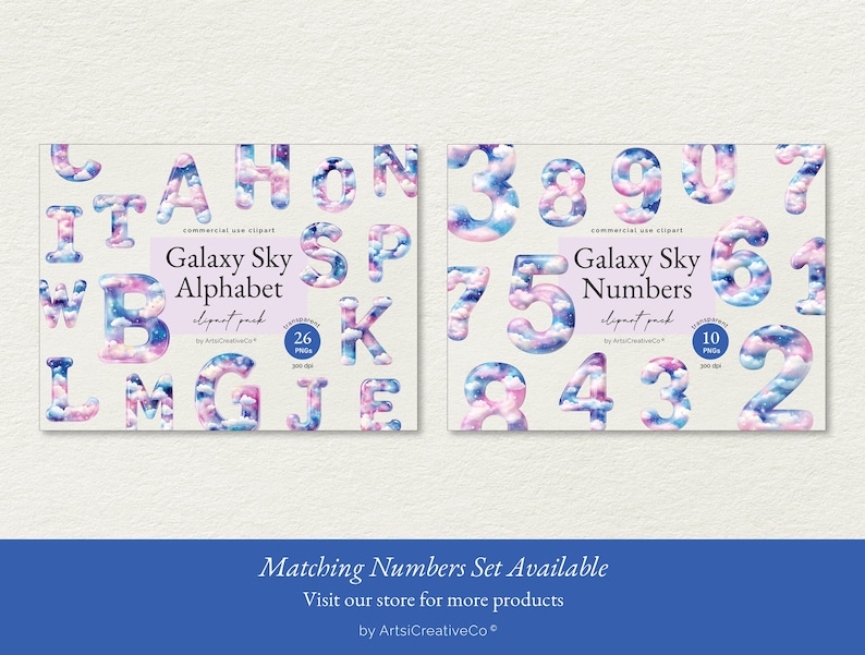 Galaxy Alphabet Clipart PNG, Cosmic Letters With Clouds, Nursery Decor ...