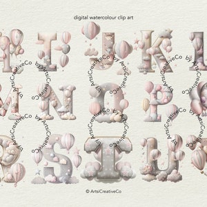 Children Birthday Nursery Alphabets Letters Clipart PNG Bundle, 26 ...