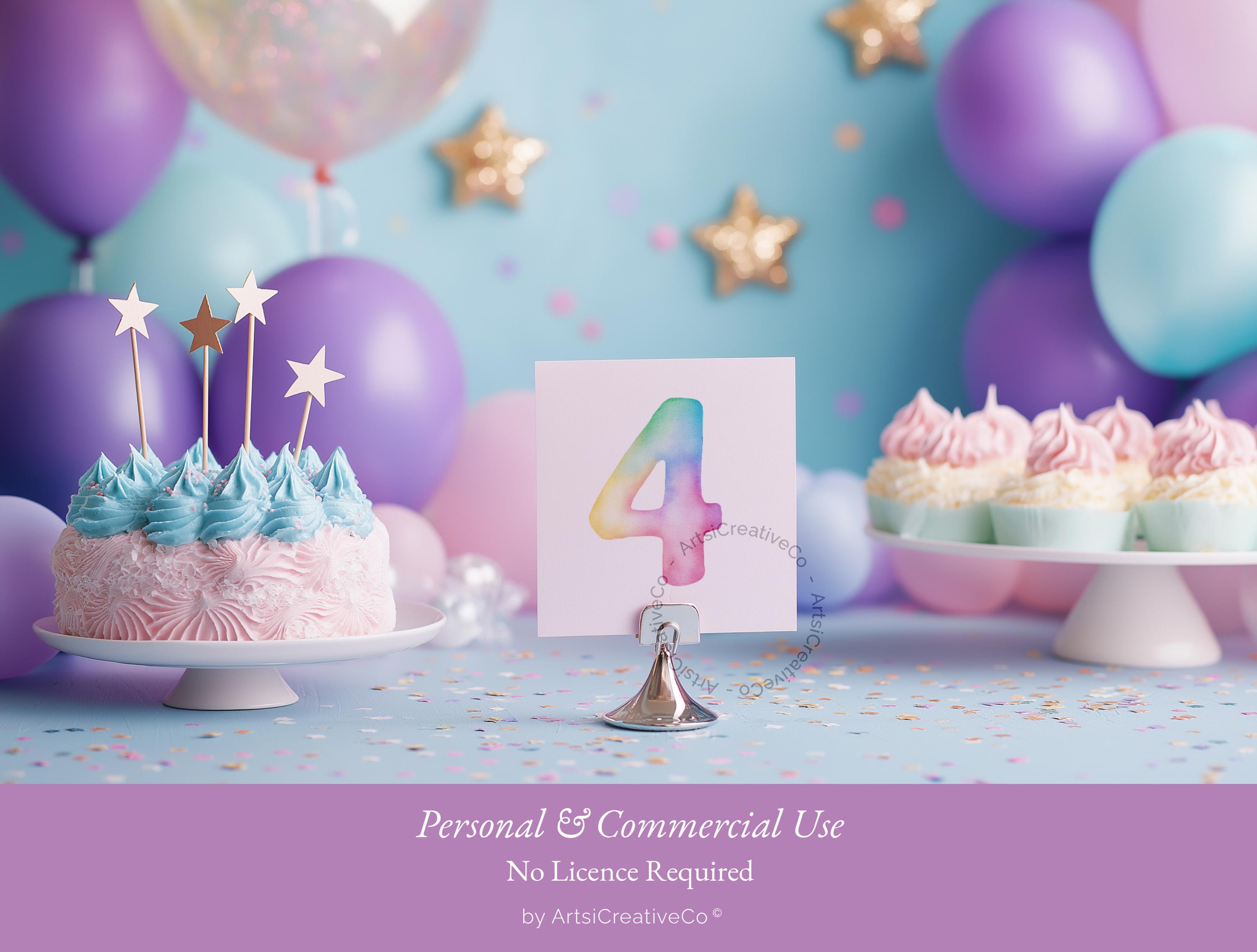 Rainbow Watercolor Numbers Clipart Bundle - Pastel Numbers PNG ...