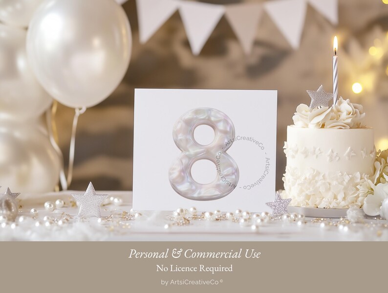 Pearl Numbers Clipart, High-res Pearlescent Numbers, Luxury Wedding ...