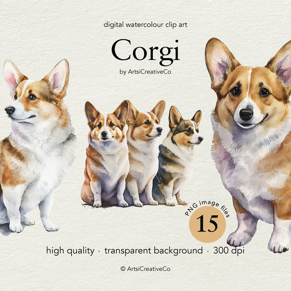 Transparent Corgi Clipart - Etsy