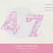 Pastel Pink Numbers Clipart, Watercolor Numbers, Pink Numbers, Birthday ...