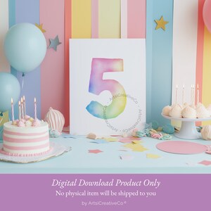 Rainbow Watercolor Numbers Clipart Bundle - Pastel Numbers PNG ...