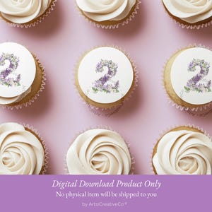 Floral Numbers Clipart PNG, Purple Floral Numbers, Invitations ...