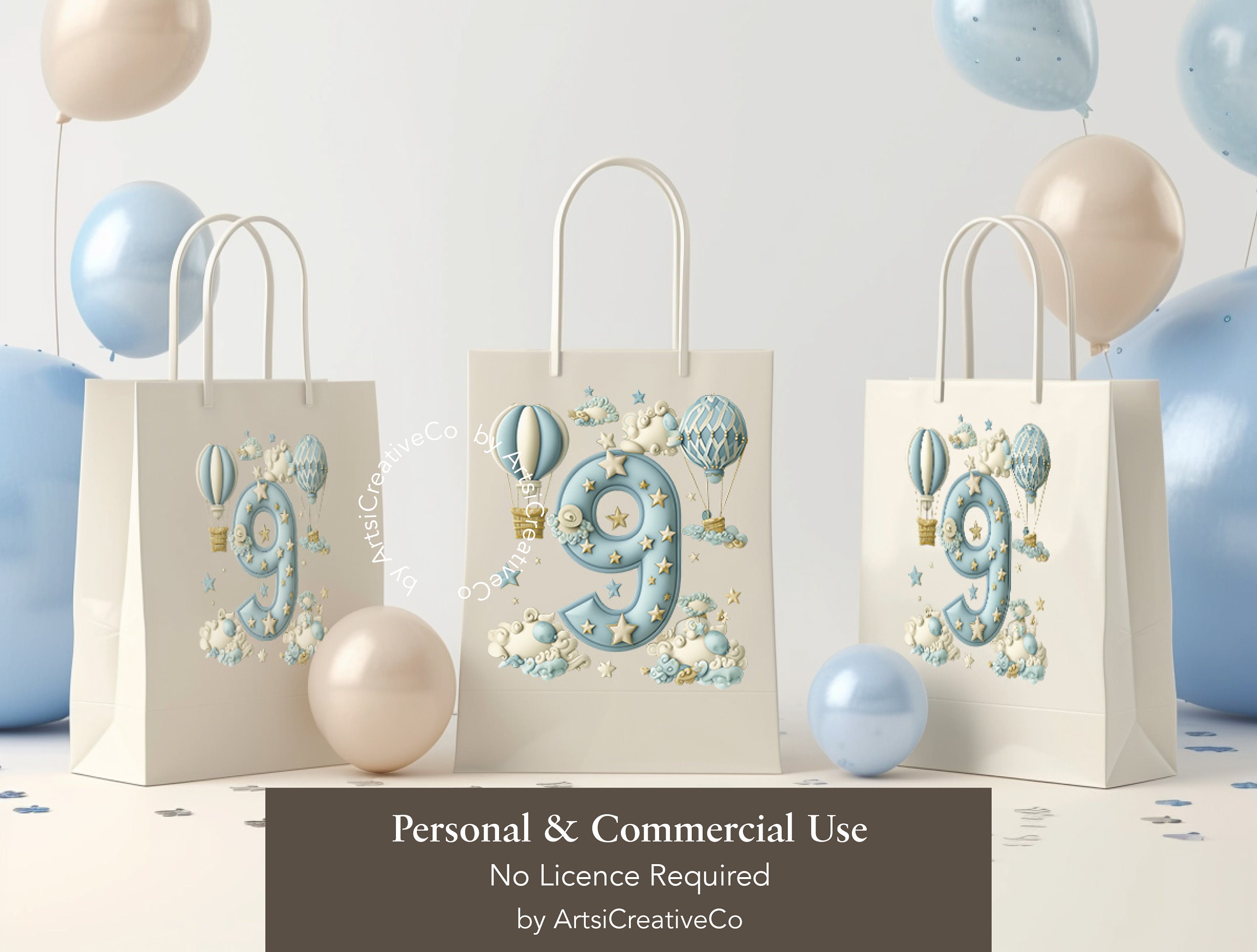 Numbers Children Birthday Nursery Age Clipart PNG Bundle, 10 Party ...