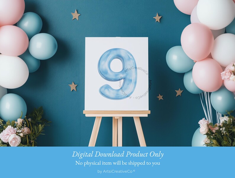 Dreamy Sky Numbers Clipart, Transparent Blue Cloud Numbers, Birthday ...