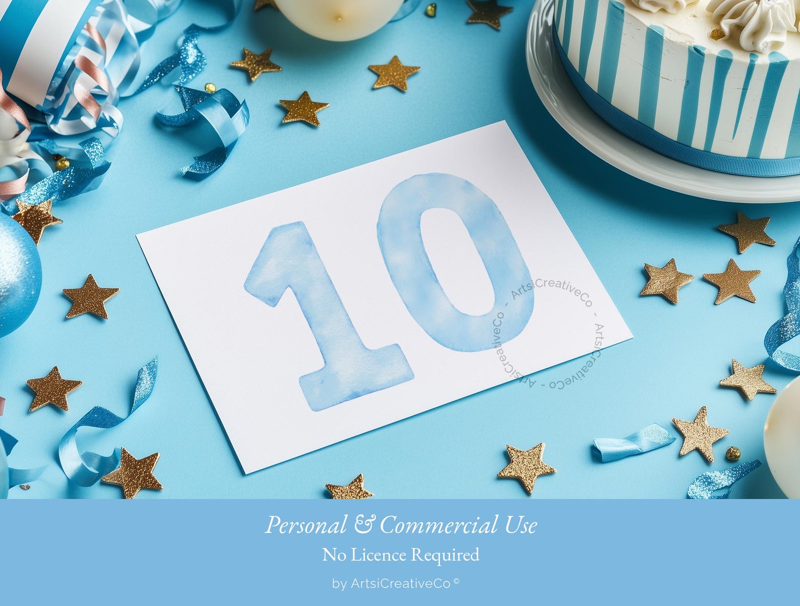 Pastel Blue Numbers Clipart, Watercolor Numbers, Blue Numbers, Birthday ...