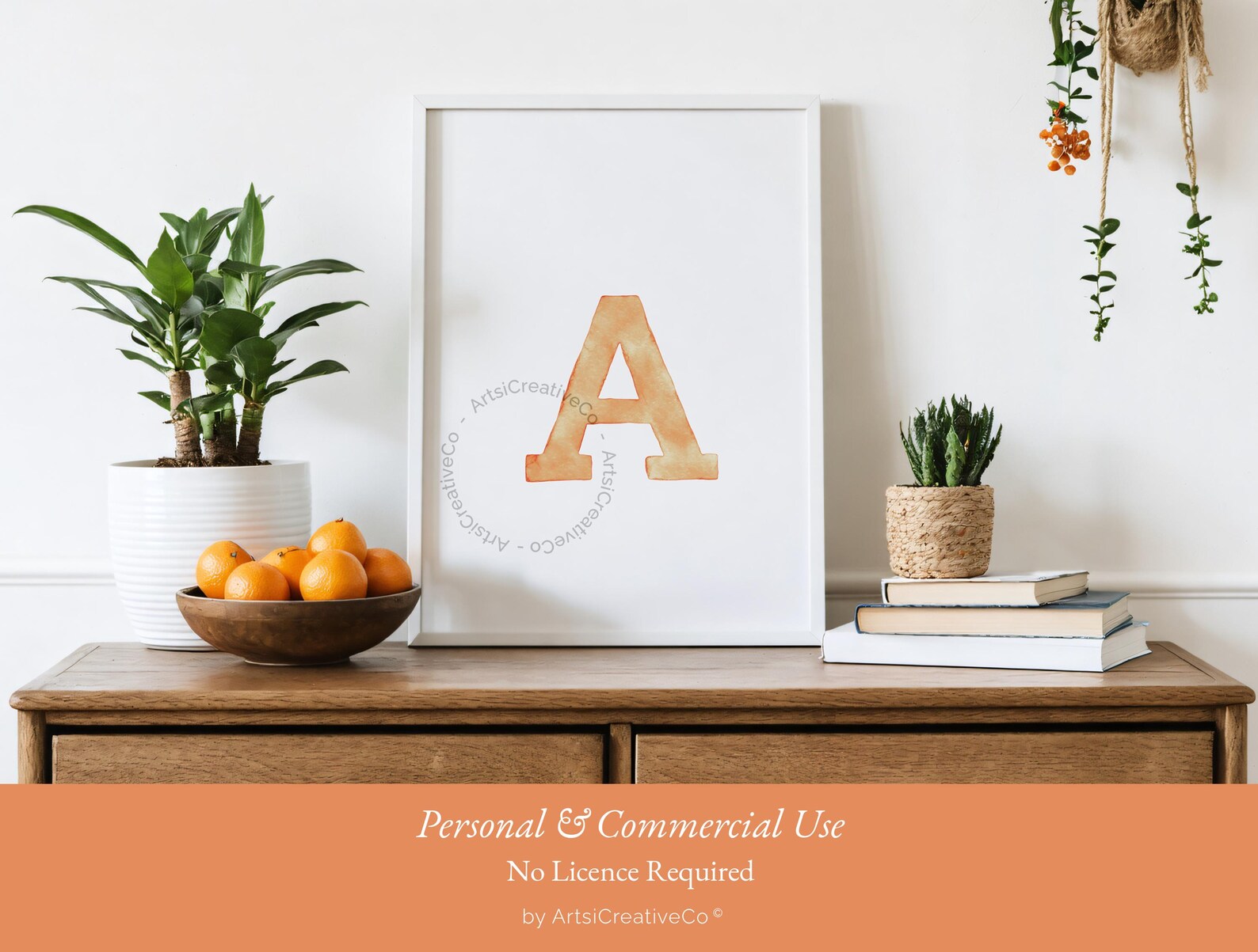 Pastel Orange Alphabet Clipart, Watercolor Letters, Digital Alphabet ...