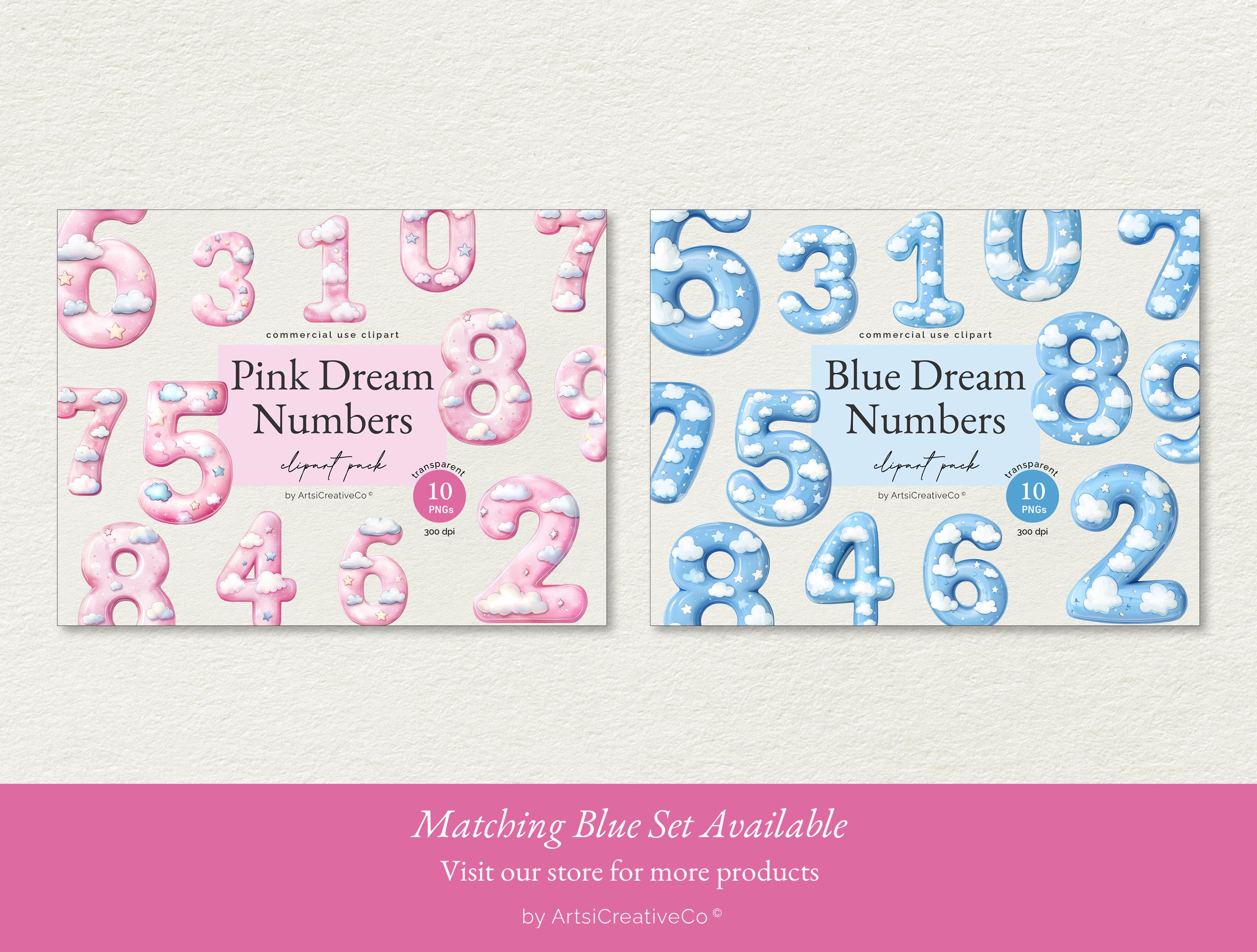 Pink Dream Numbers Clipart PNG, Baby Girl Pink Numbers, Birthday ...