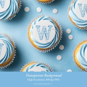 Baby Boy Alphabet Clipart PNG Set - Pastel Blue Polka Dot Letters A-Z ...