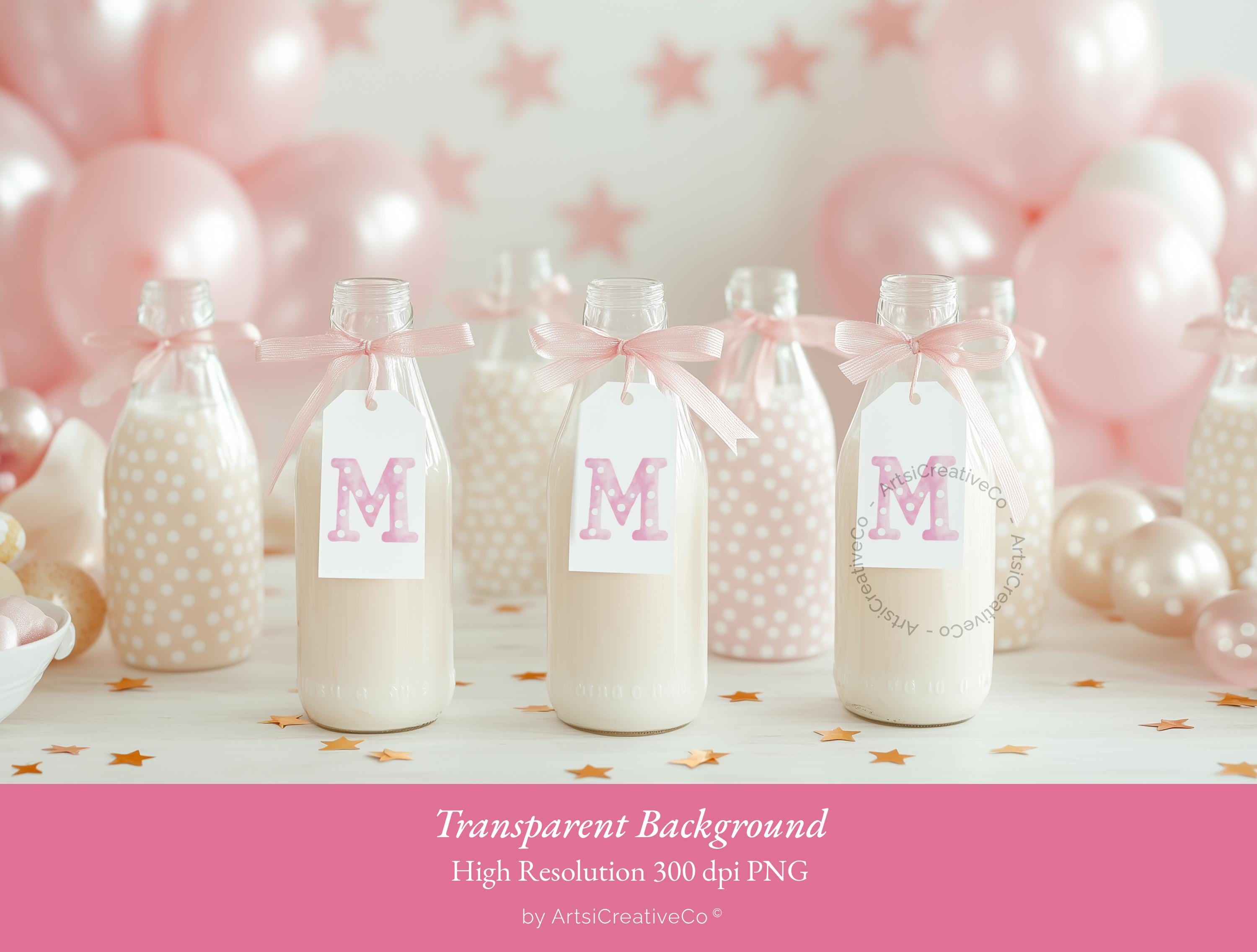 Baby Girl Alphabet Clipart PNG Set - Pastel Pink Polka Dot Letters A-Z ...