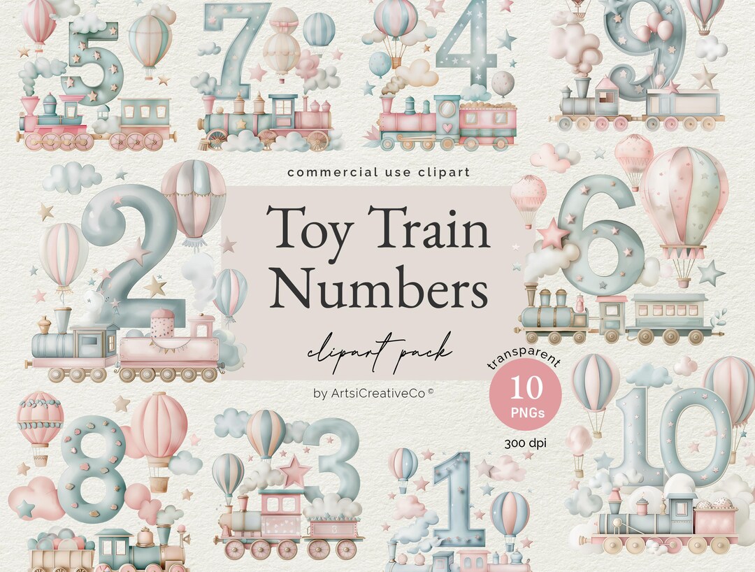 Numbers Children Birthday Nursery Age Clipart PNG Bundle, Aesthetic ...