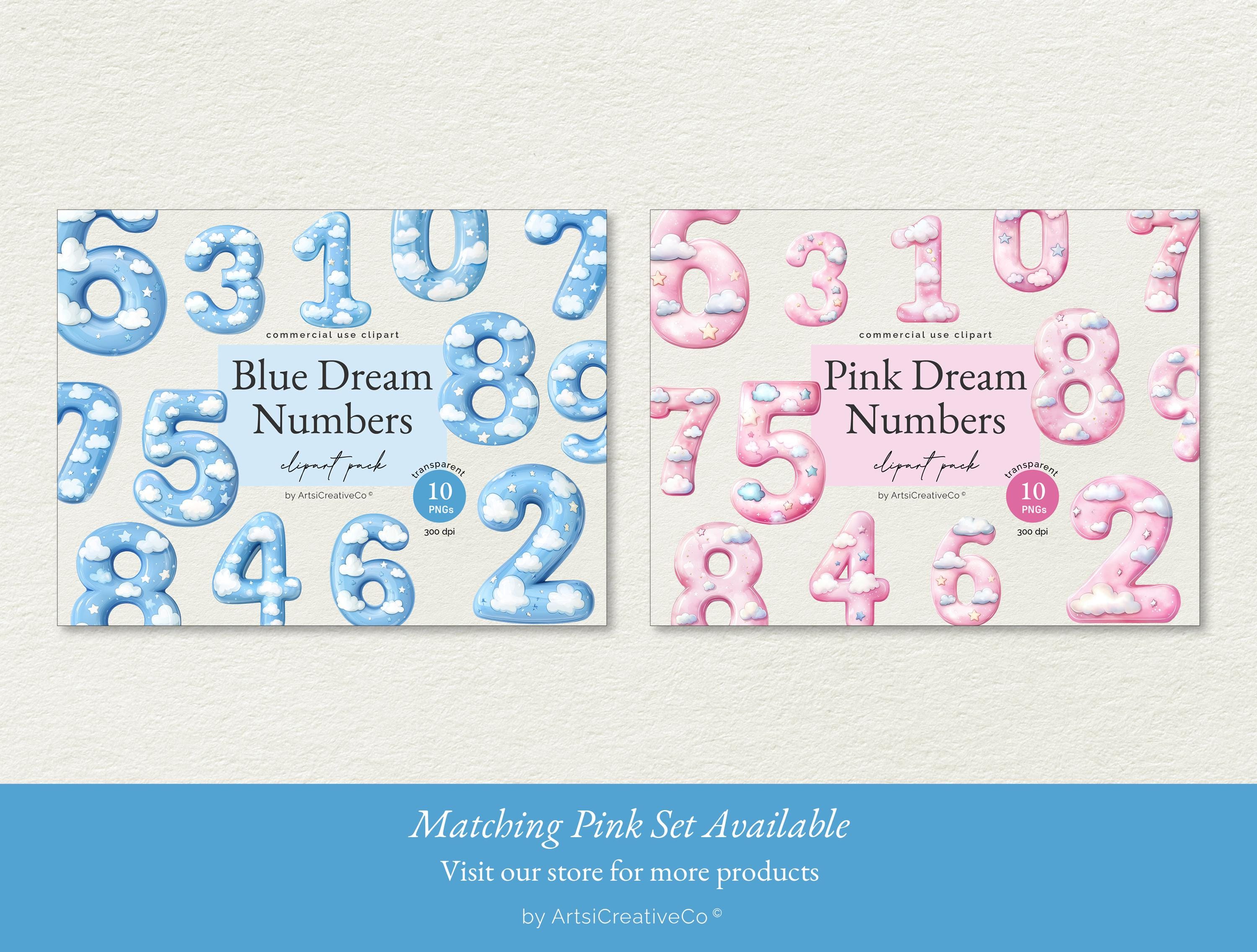 Blue Dream Numbers Clipart PNG, Baby Boy Blue Numbers, Birthday ...