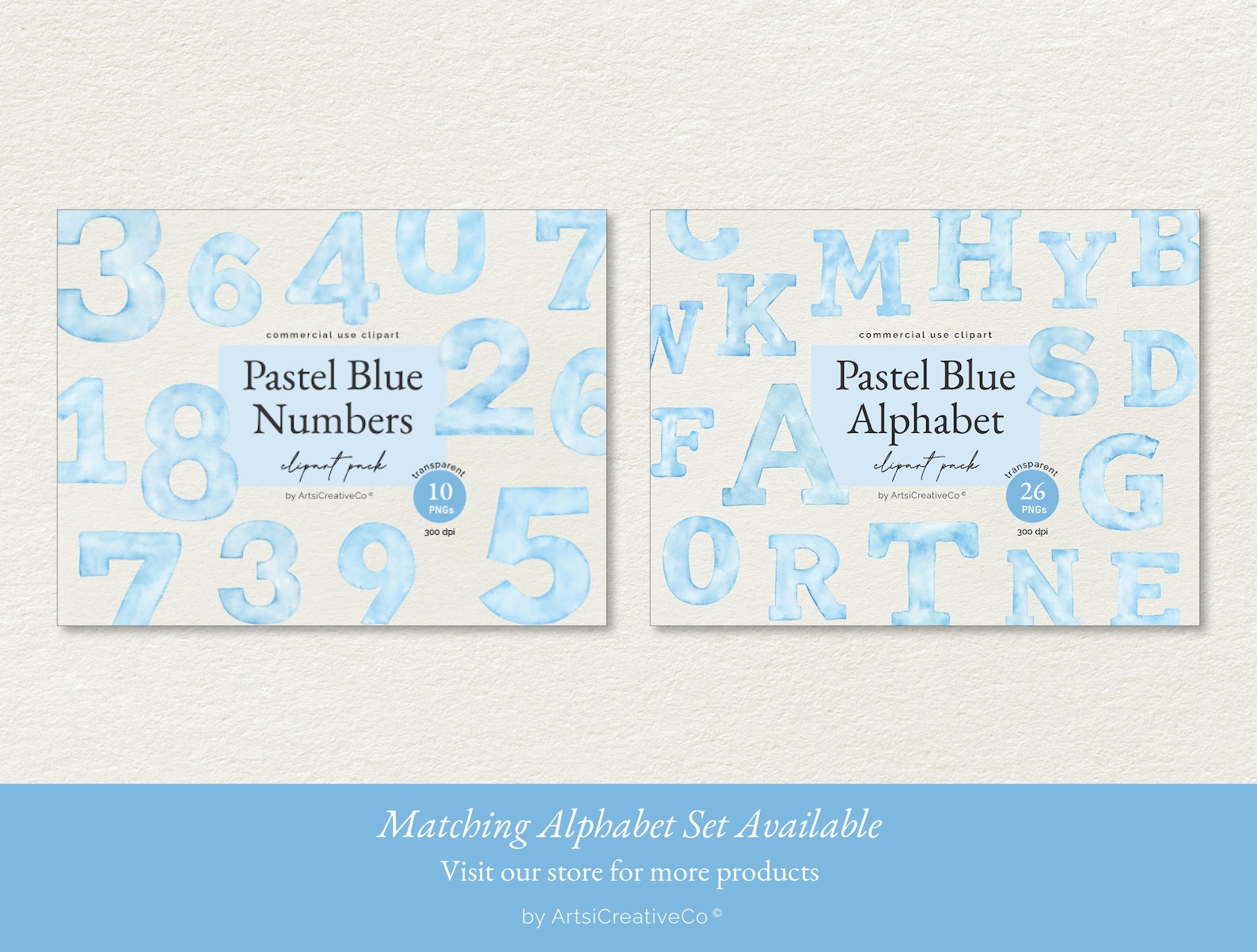 Pastel Blue Numbers Clipart, Watercolor Numbers, Blue Numbers, Birthday ...