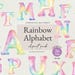 Rainbow Watercolor Alphabet Clipart Bundle - Pastel Letters A-Z PNG ...