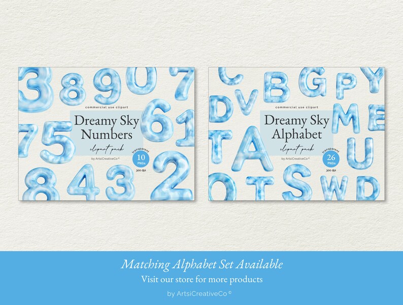 Dreamy Sky Numbers Clipart, Transparent Blue Cloud Numbers, Birthday ...